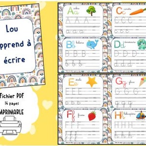 Japprends à écrire les lettres de lalphabet Livret de graphisme - Etsy ...