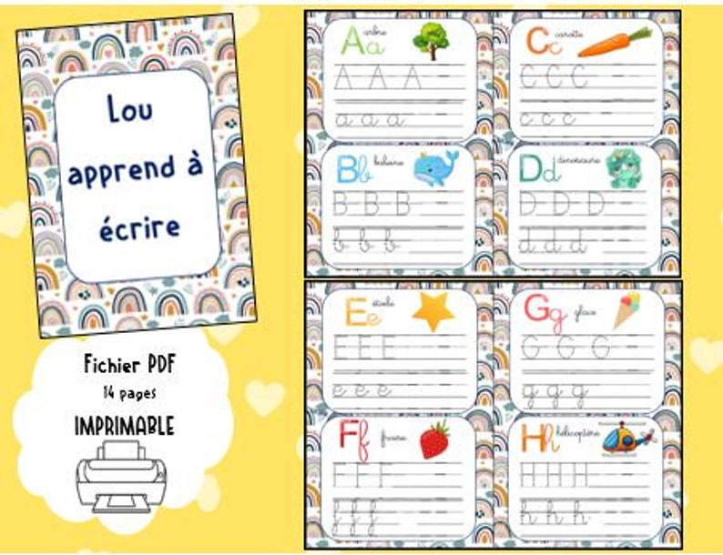 Japprends à écrire les lettres de lalphabet Livret de - Etsy France