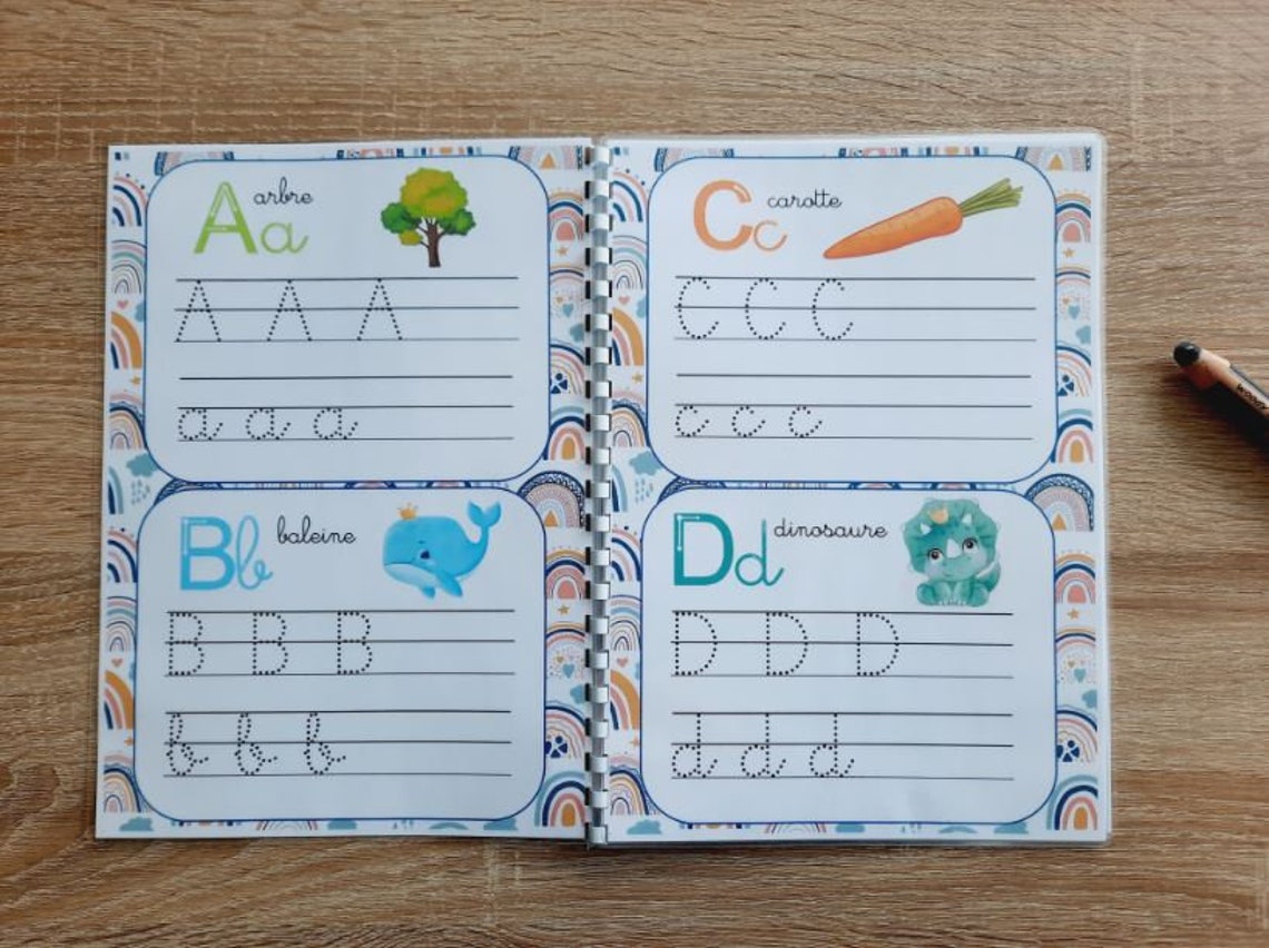 Japprends à écrire les lettres de lalphabet Livret de - Etsy France