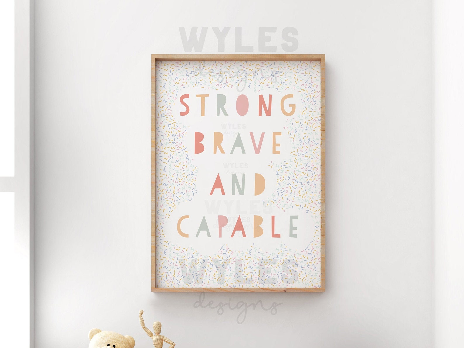 Strong Brave and Capable print Empowerment print printable | Etsy