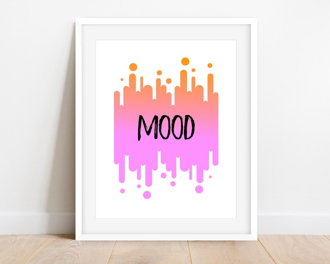 Mood, Pink, Orange, Abstract Design, Bubble, Wall Art, Home Decor ...