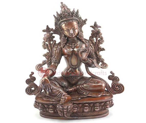 Table Top Statues Copper Statue From Nepal Female Buddha - Etsy