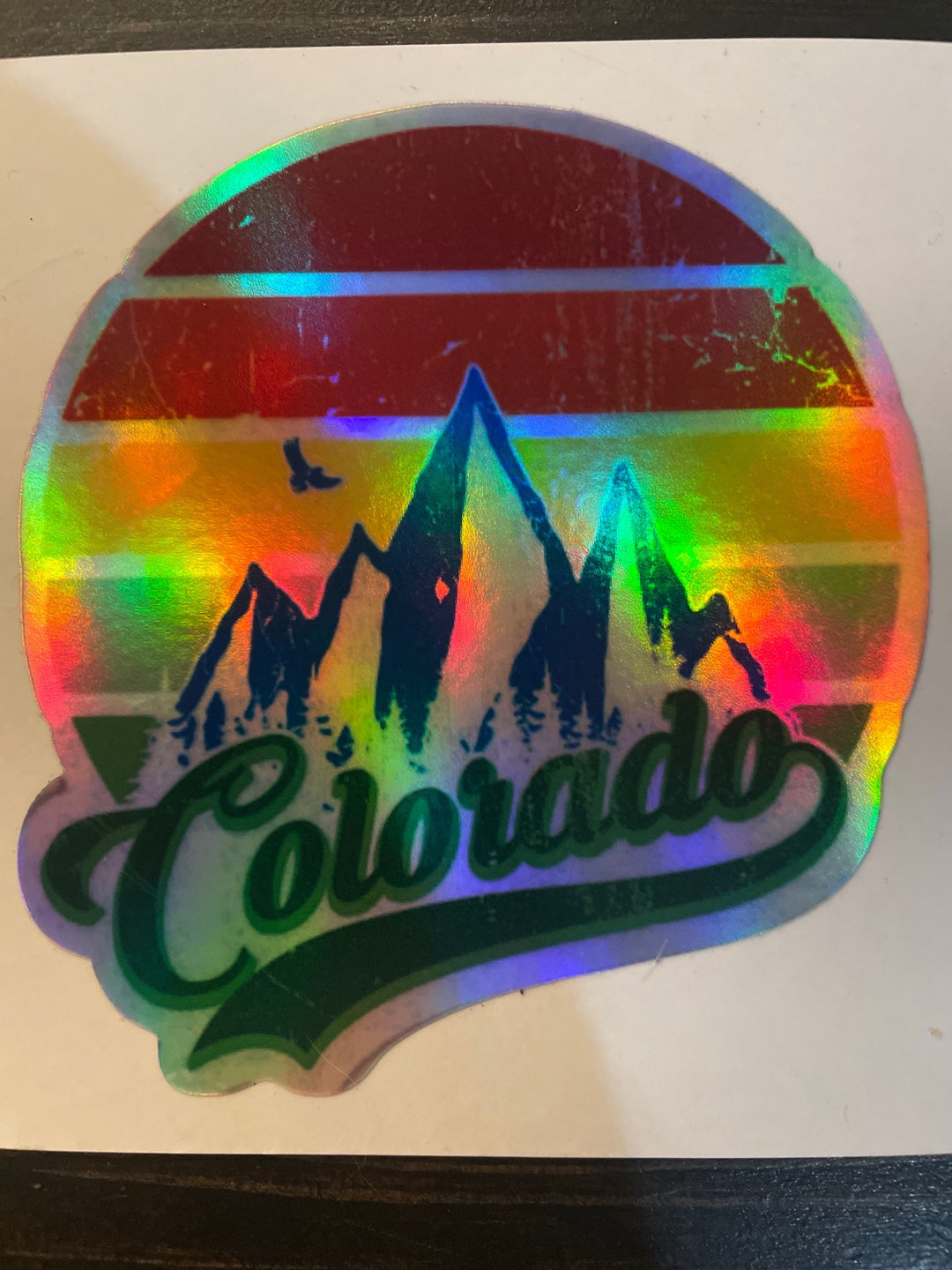 Holographic Colorado Sticker water Resistant and Weather Resistant ...