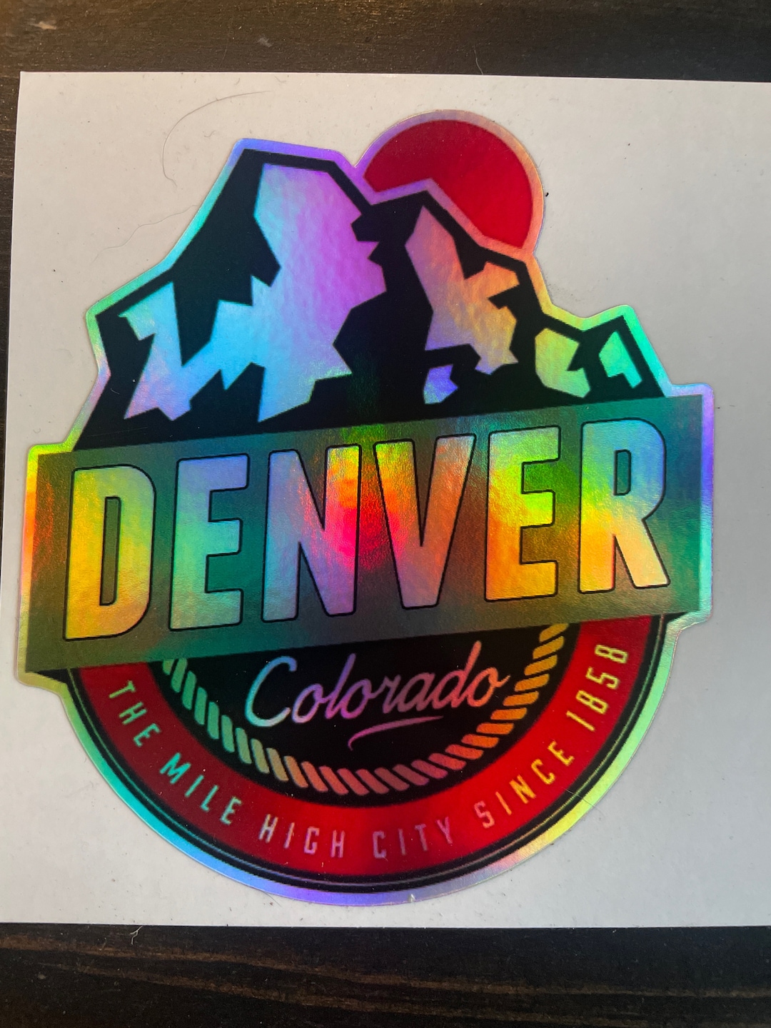 Holographic Denver Sticker High Quality Heavy Duty Vinyl - Etsy