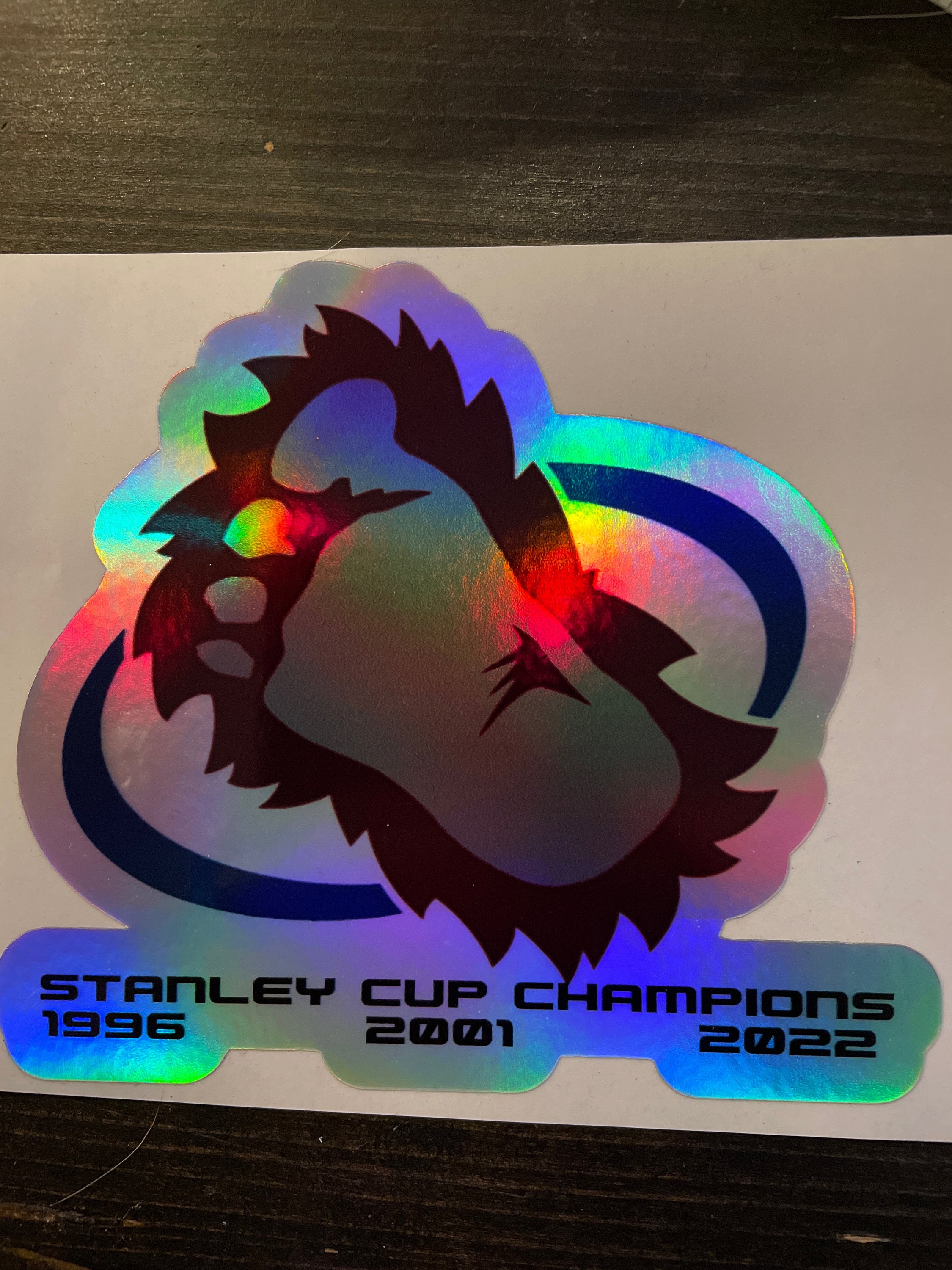 Holographic Avs Stanley Cup Championship Sticker - Water Resistant and ...