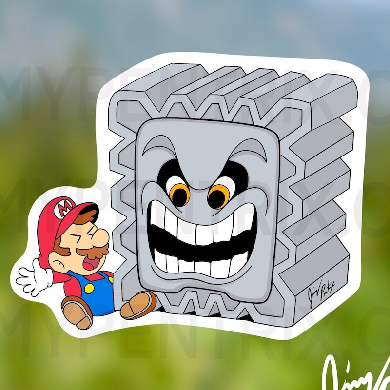 Thwomp Mario Can Crusher - Etsy