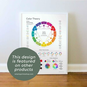 Color Theory Reference Printable Placemat, Artist Color Wheel, Color ...