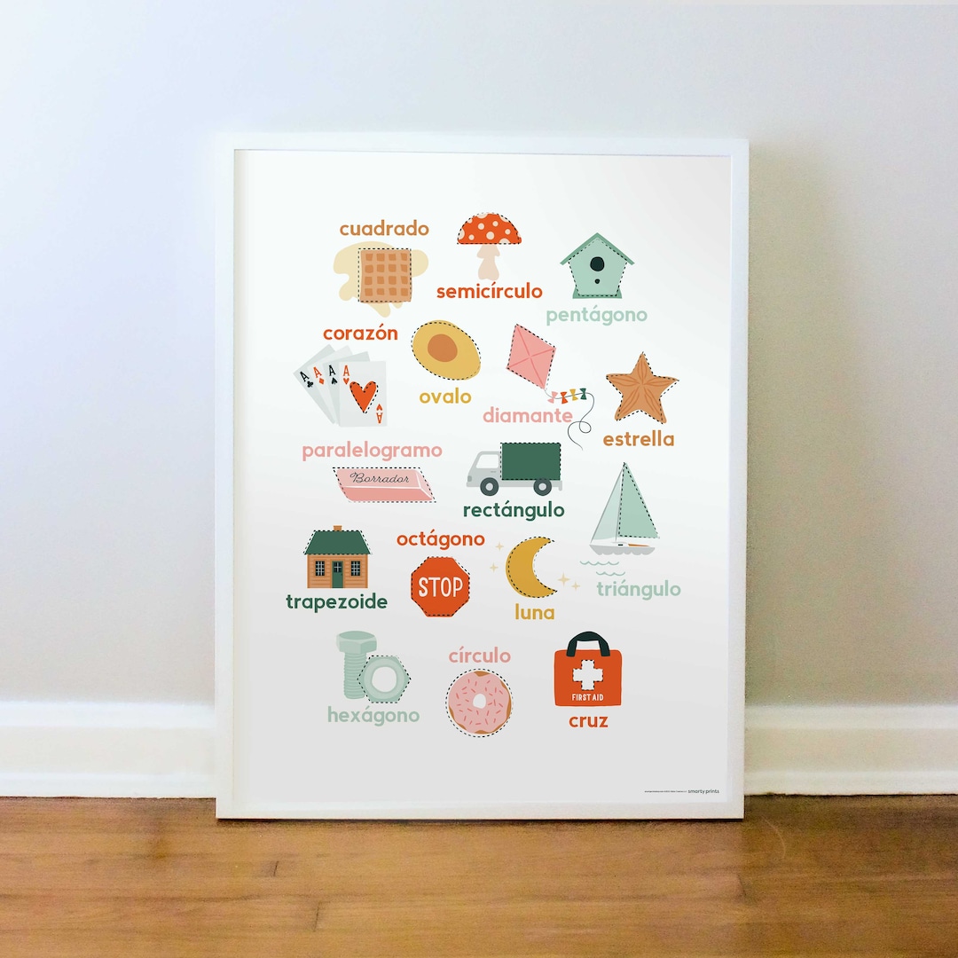 Spanish Geometric Shapes Poster, Las Formas Español, Preschool Art ...