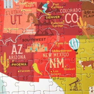Children's Us Map Puzzle, Fun Illustrated Map, 50 States Usa, Learning ...