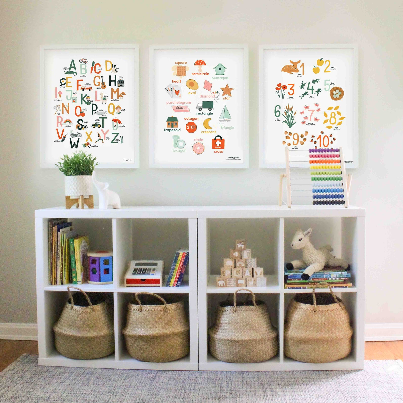 Geometric Shapes Poster Educational Print Preschool Nursery - Etsy