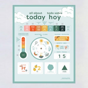 English/spanish Daily Morning Board Preschool Circle Time | Etsy