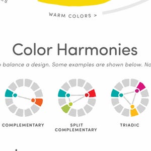 Color Theory Reference Chart, Artist Color Wheel, Color Harmonies ...