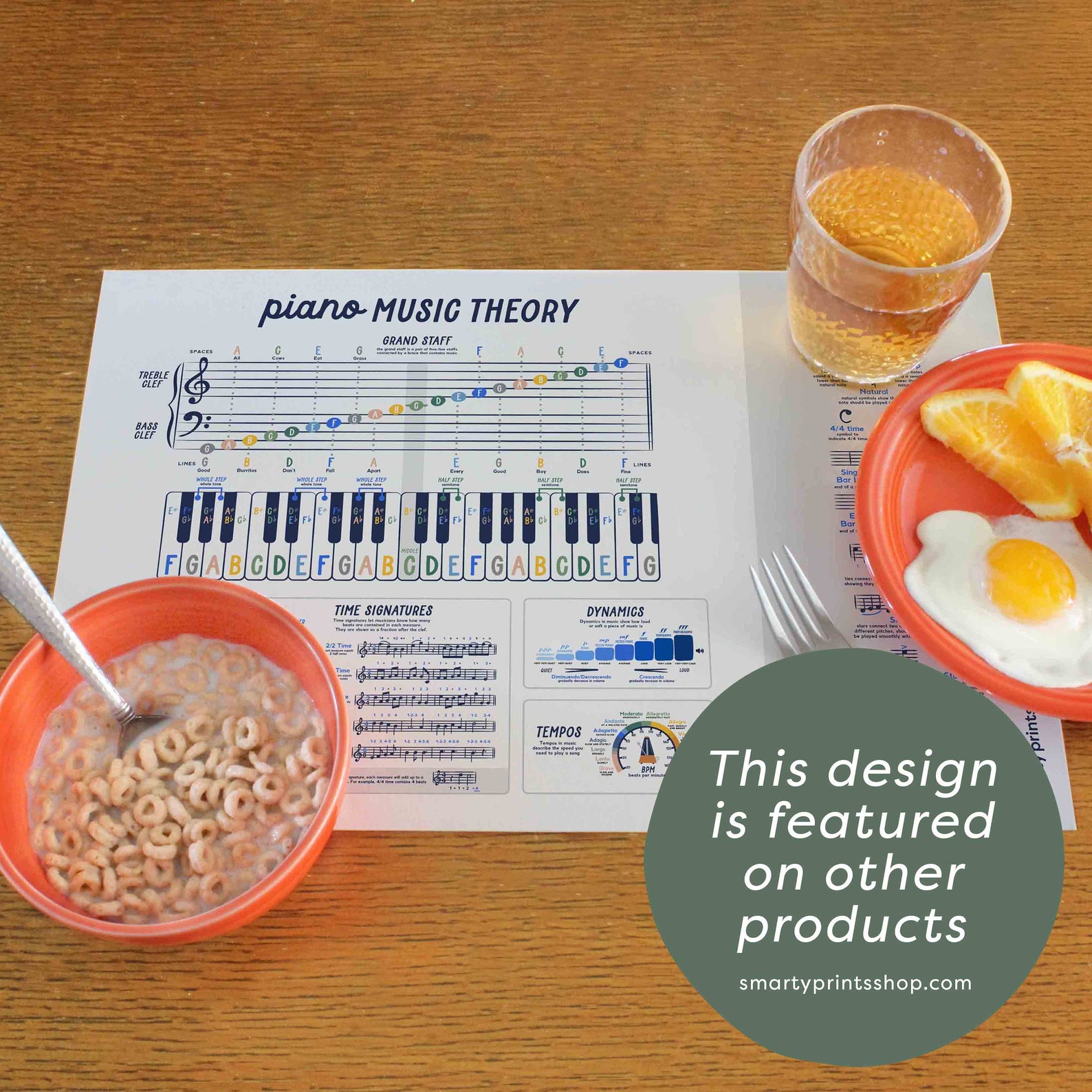 Piano Music Theory Poster Music Wall Art Beginner Piano | Etsy