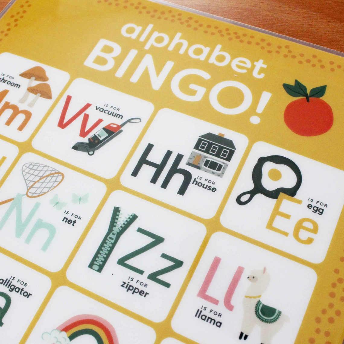 Alphabet Bingo ABC Learning Letter Learning Game for Kids - Etsy