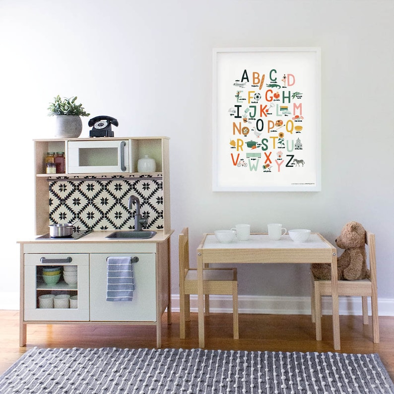 French Alphabet Poster Français Alphabet Playroom Wall Art - Etsy