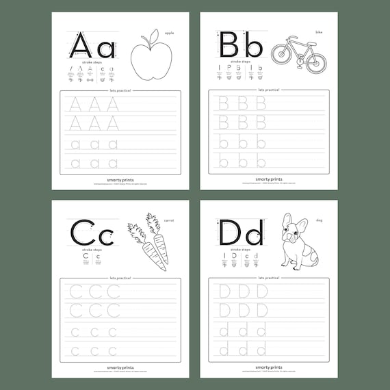 Abc Handwriting Worksheets Printable Alphabet Writing Practice