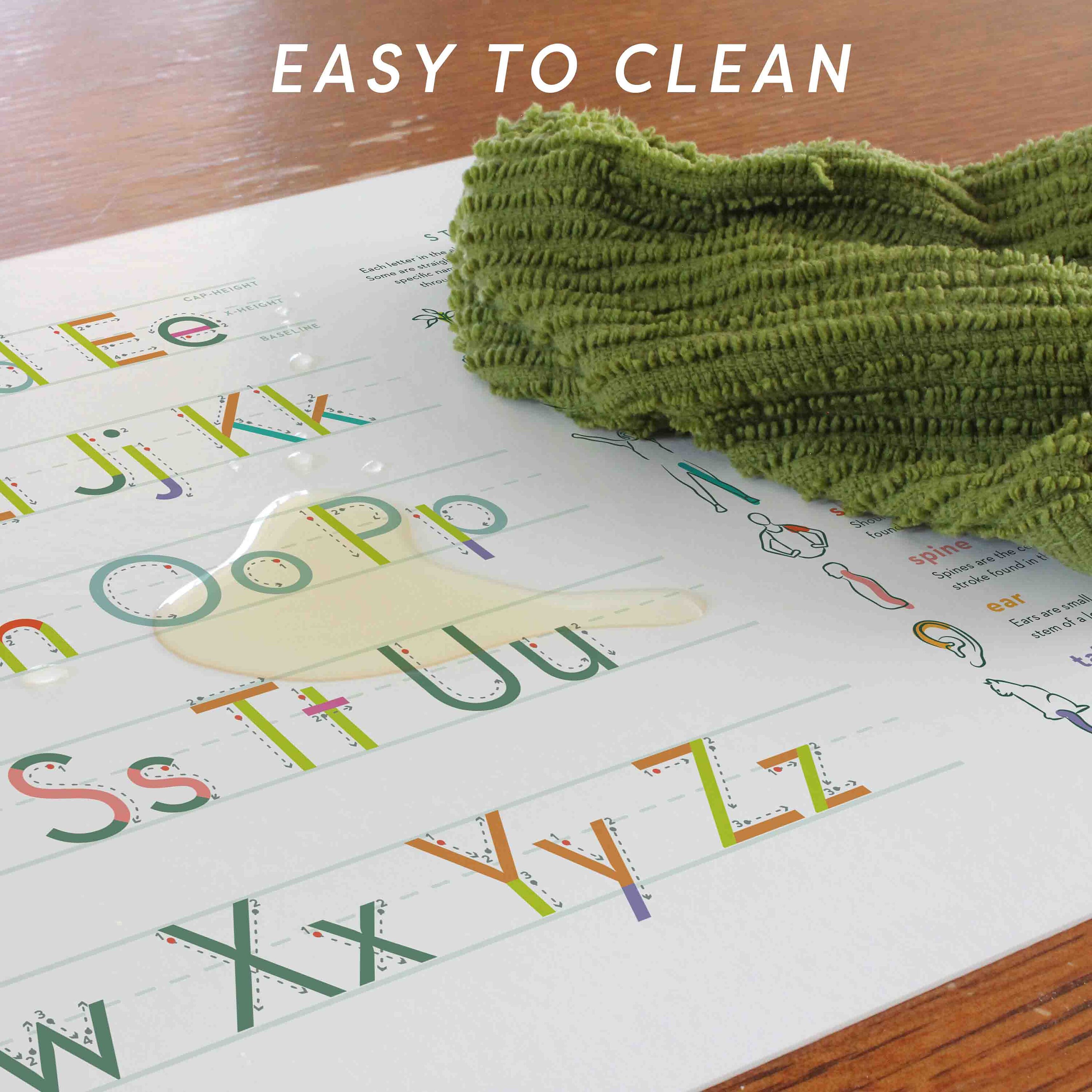 ABC Writing Placemat Teaching the Alphabet Typography - Etsy