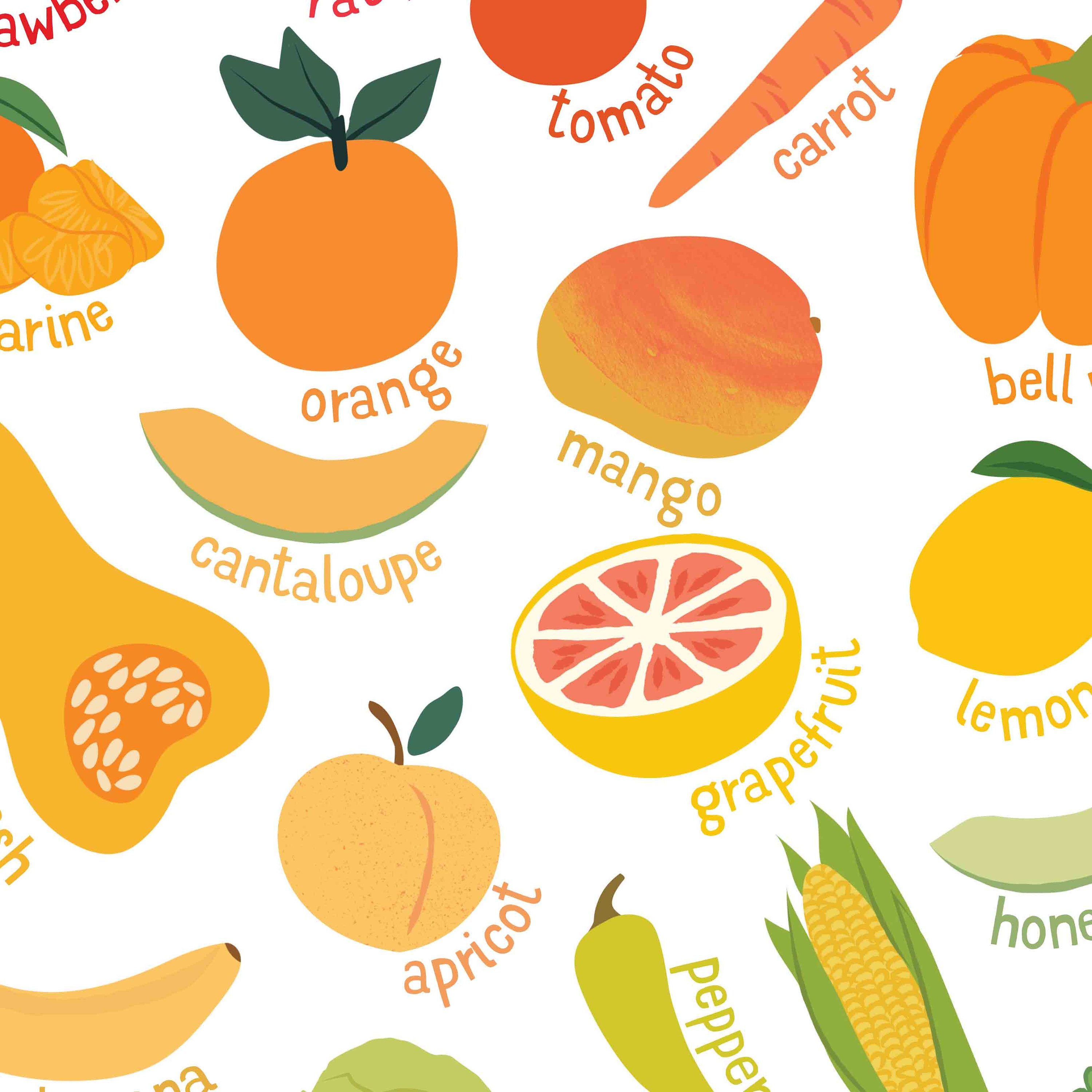 Fruits and Veggies Poster Healthy Food Print Eat the - Etsy