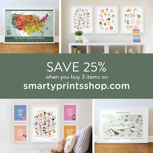 Kids Illustrated Counting Poster, Learning Numbers 1-10 Preschool ...