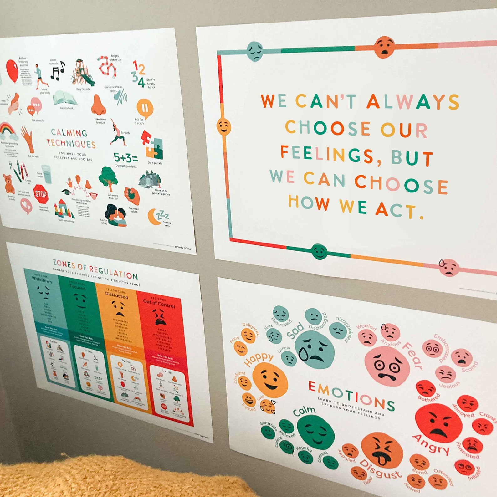 Zones of Regulation Poster, Manage Feelings, Emotional Regulation ...