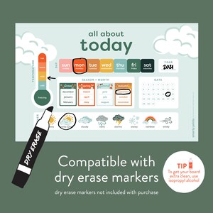 English/spanish Daily Morning Board Printable Placemat, Weather ...
