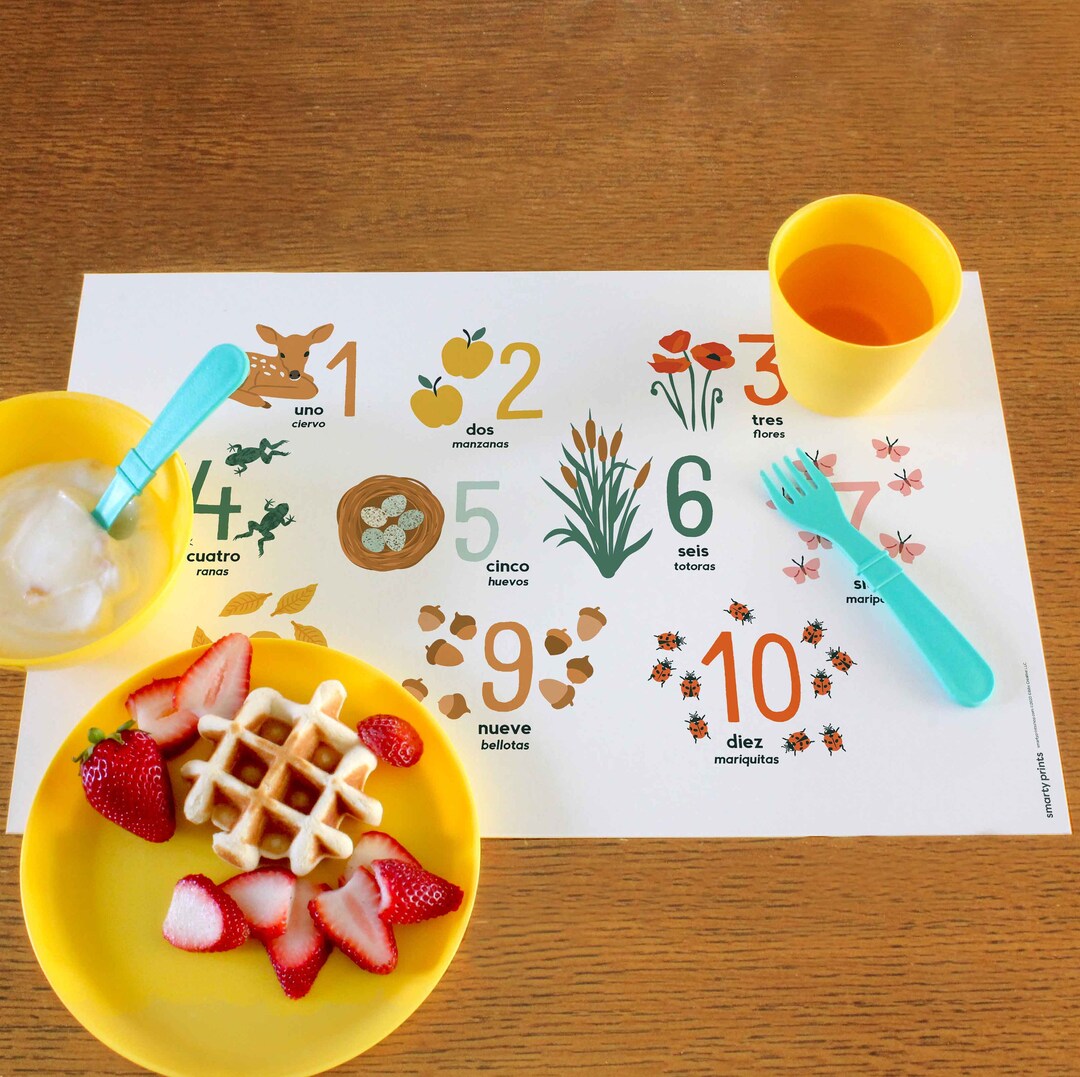 Spanish Kids Counting Printable Placemat, Los Números En Español 1-10 ...