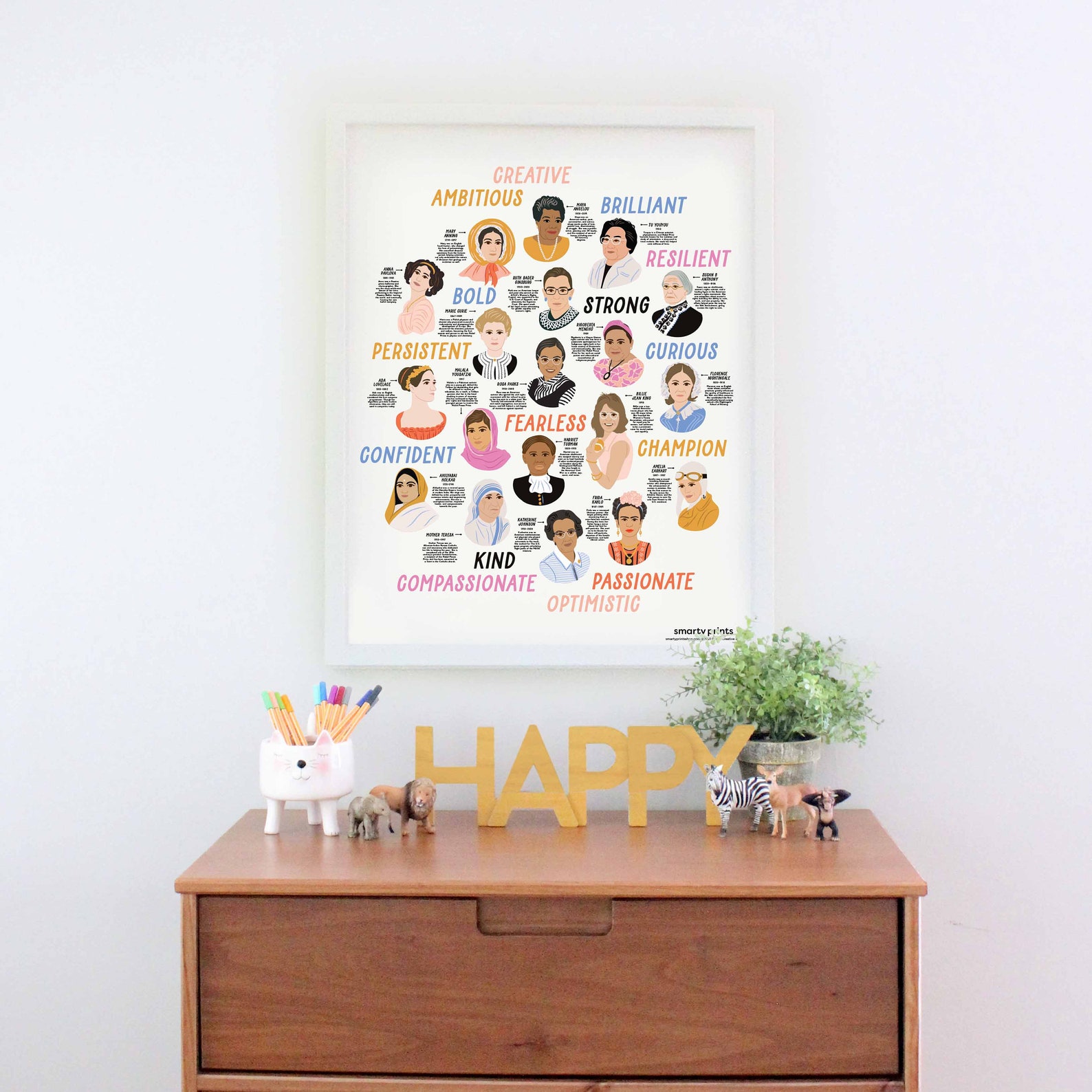Influential Women In History Girl Power Art Feminist Prints Etsy