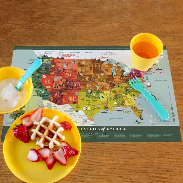 Geography Placemat - Etsy