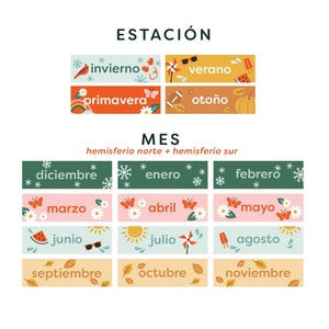 Spanish Daily Morning Board Preschool Circle Time Board Kids - Etsy