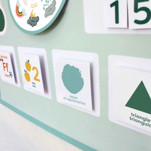 English/spanish Daily Morning Board, Preschool Circle Time Board, Kids ...