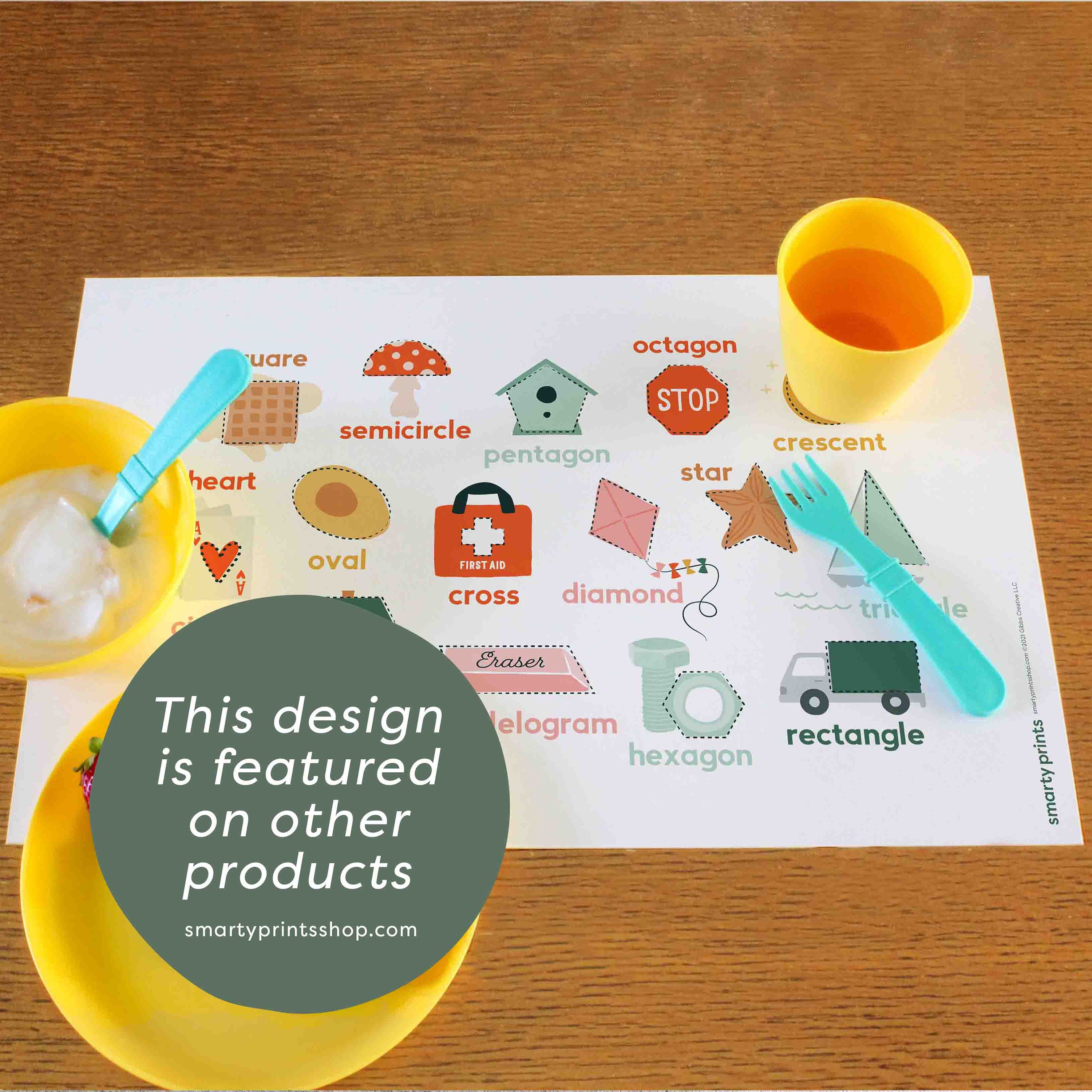 Geometric Shapes Poster Educational Print Preschool Nursery - Etsy