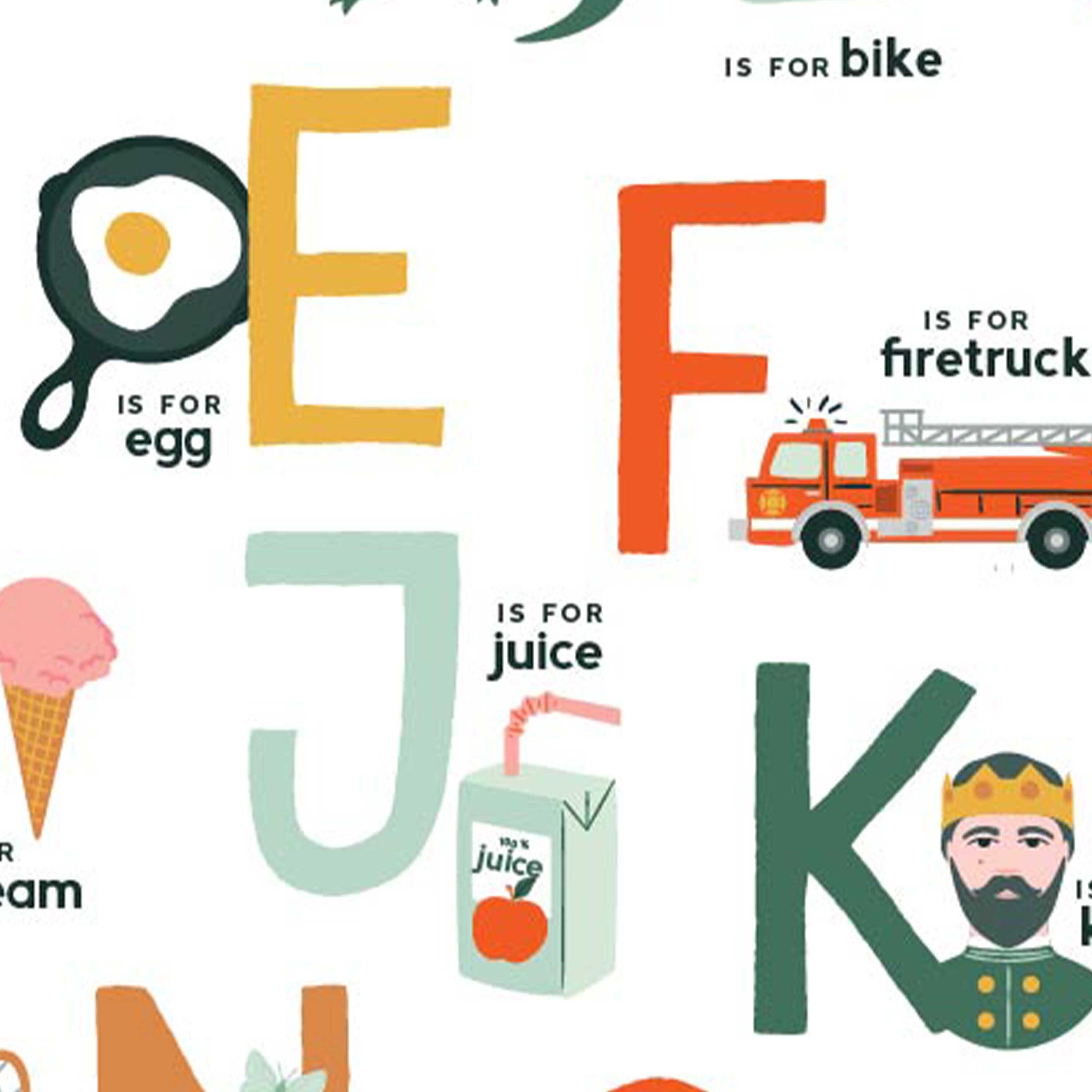 Children's ABC Placemat Educational Placemat Illustrated - Etsy