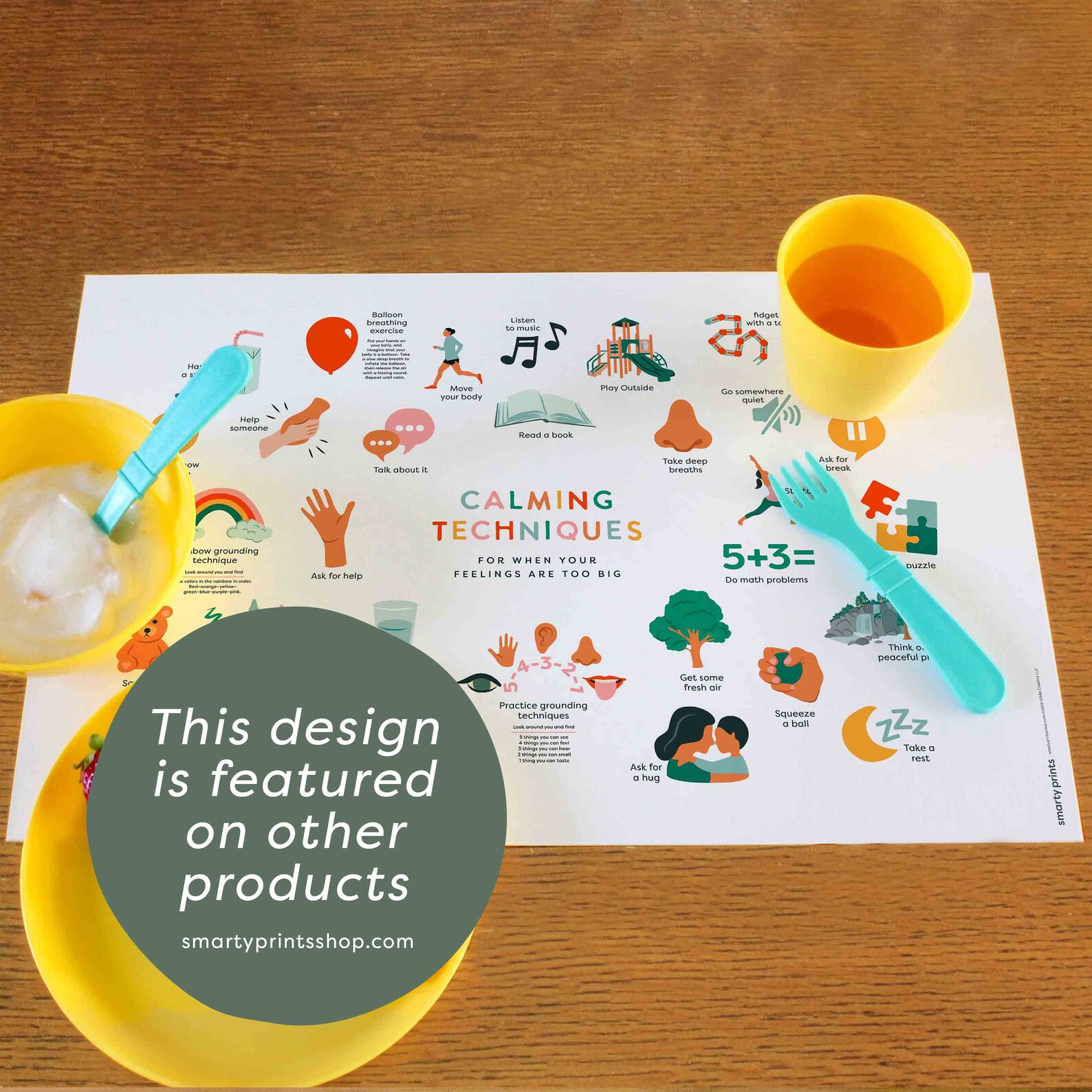 Calming Techniques Poster, Grounding Strategies, Emotional Regulation ...