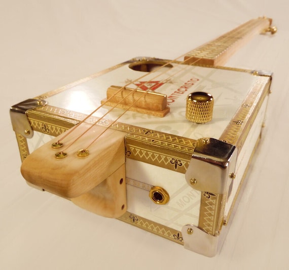 3 String Fretted Acoustic/electric Cigar Box Guitar. - Etsy