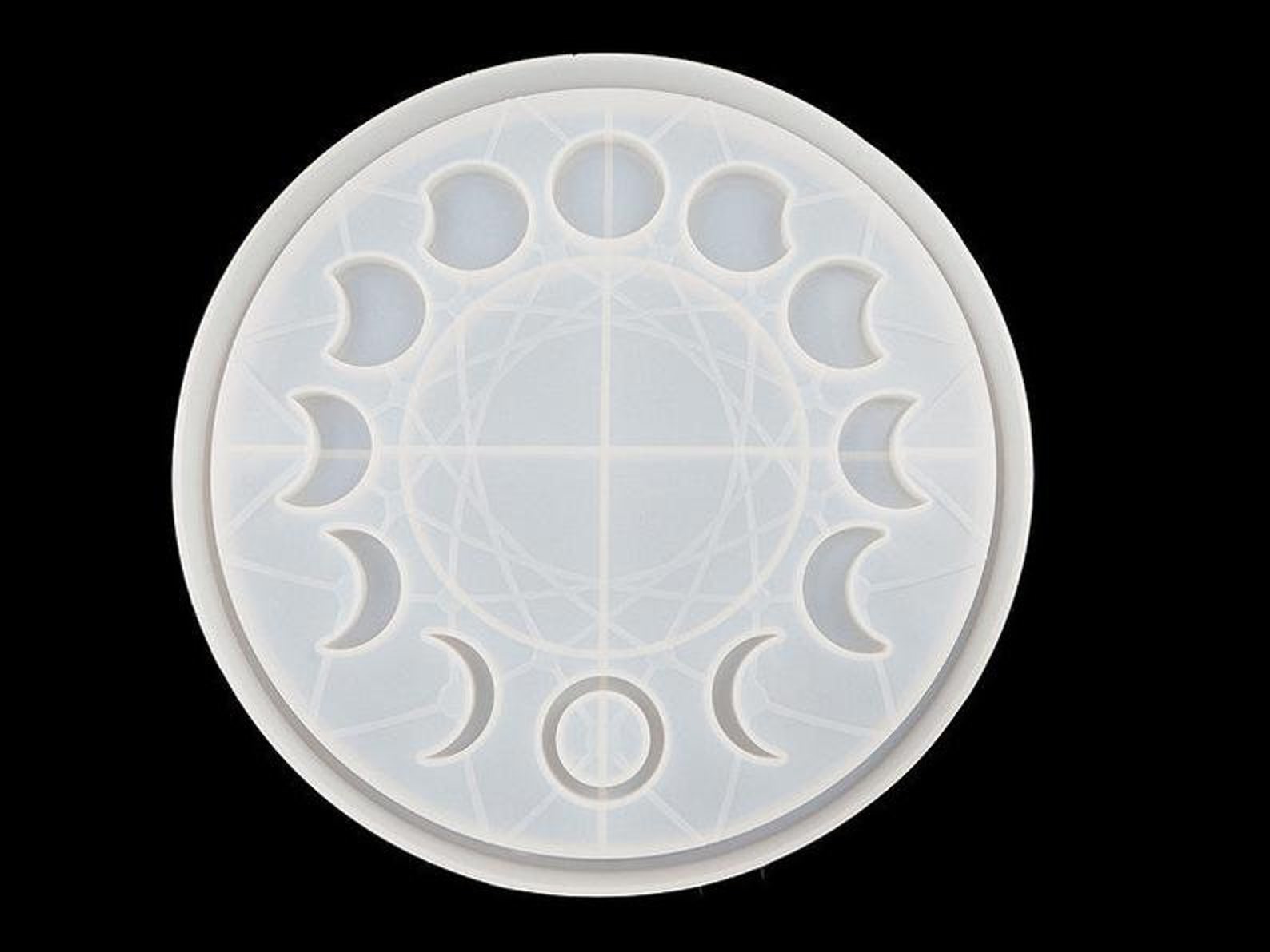 Star Moon Clock Dial Crystal Epoxy Resin Mold Lunar Eclipse | Etsy