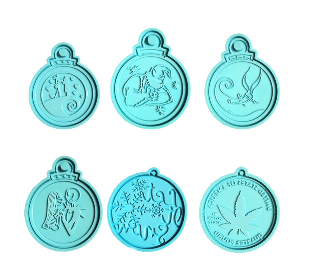 6 Types Santa Cam Shape, Keychain, Resin Molds, Love With Ghost, Robber ...