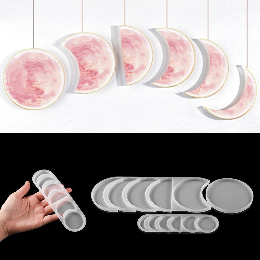 1 Set Solar Lunar Eclipse Clear Silicone Molds Sun Moon Planet UV Resin ...