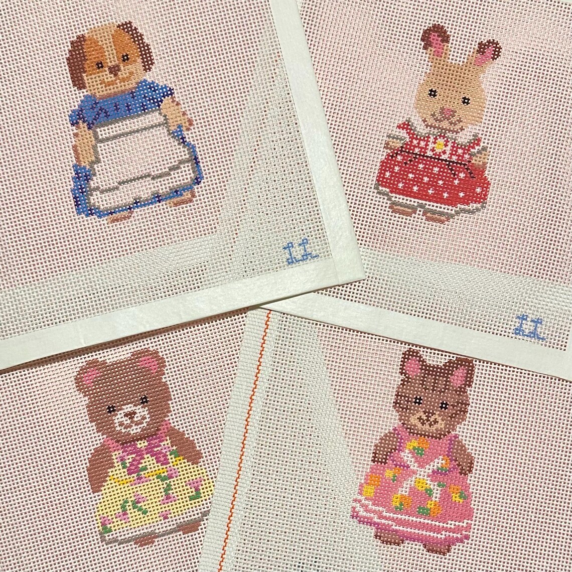 Bunny Critter Needlepoint Canvas - Etsy