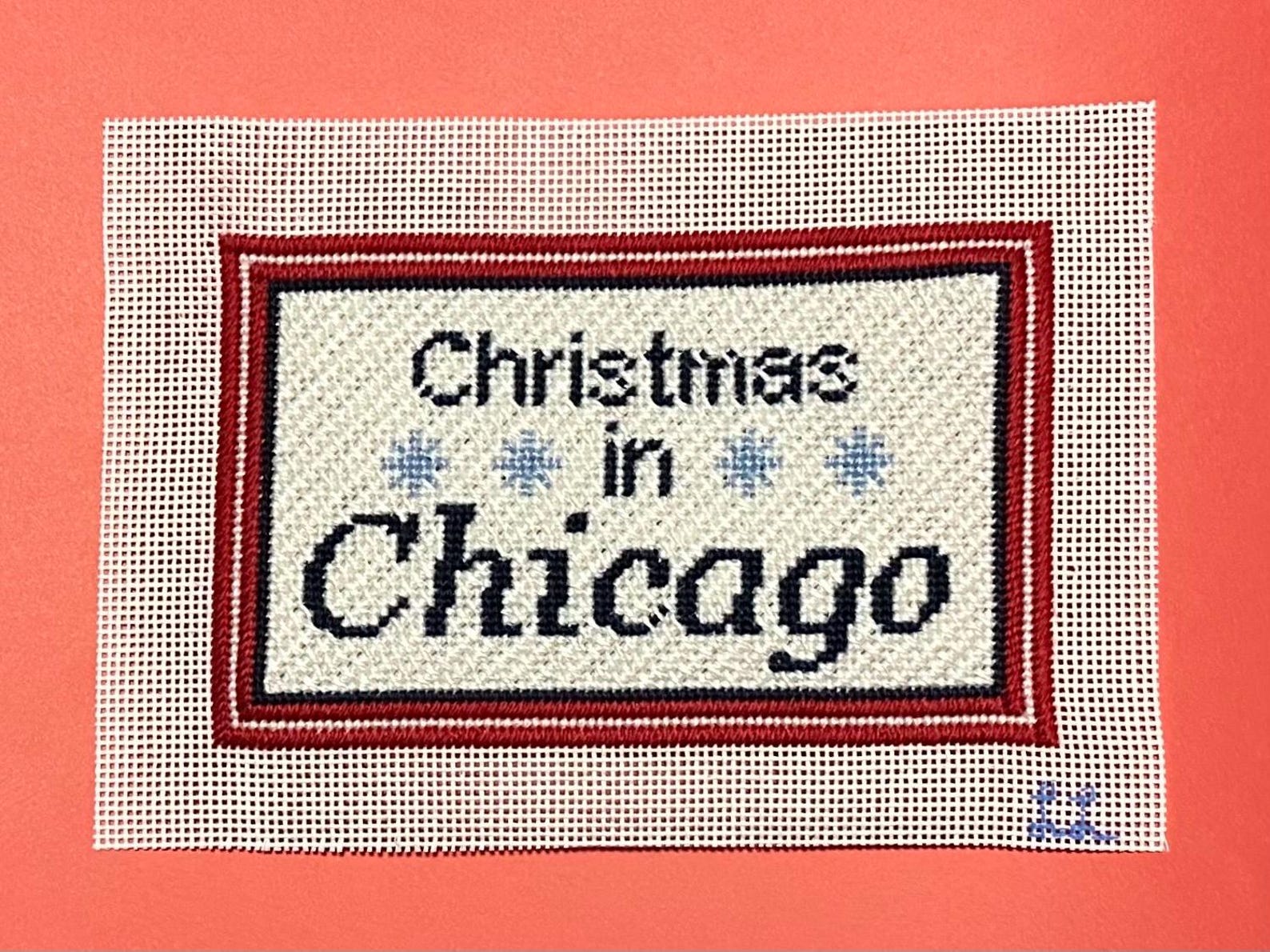 Christmas in Chicago Needlepoint Canvas - Etsy