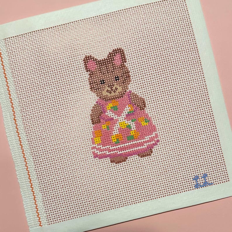 Critter Needlepoint Canvas Set of 4 - Etsy