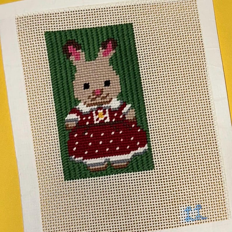 Bunny Critter Needlepoint Canvas - Etsy
