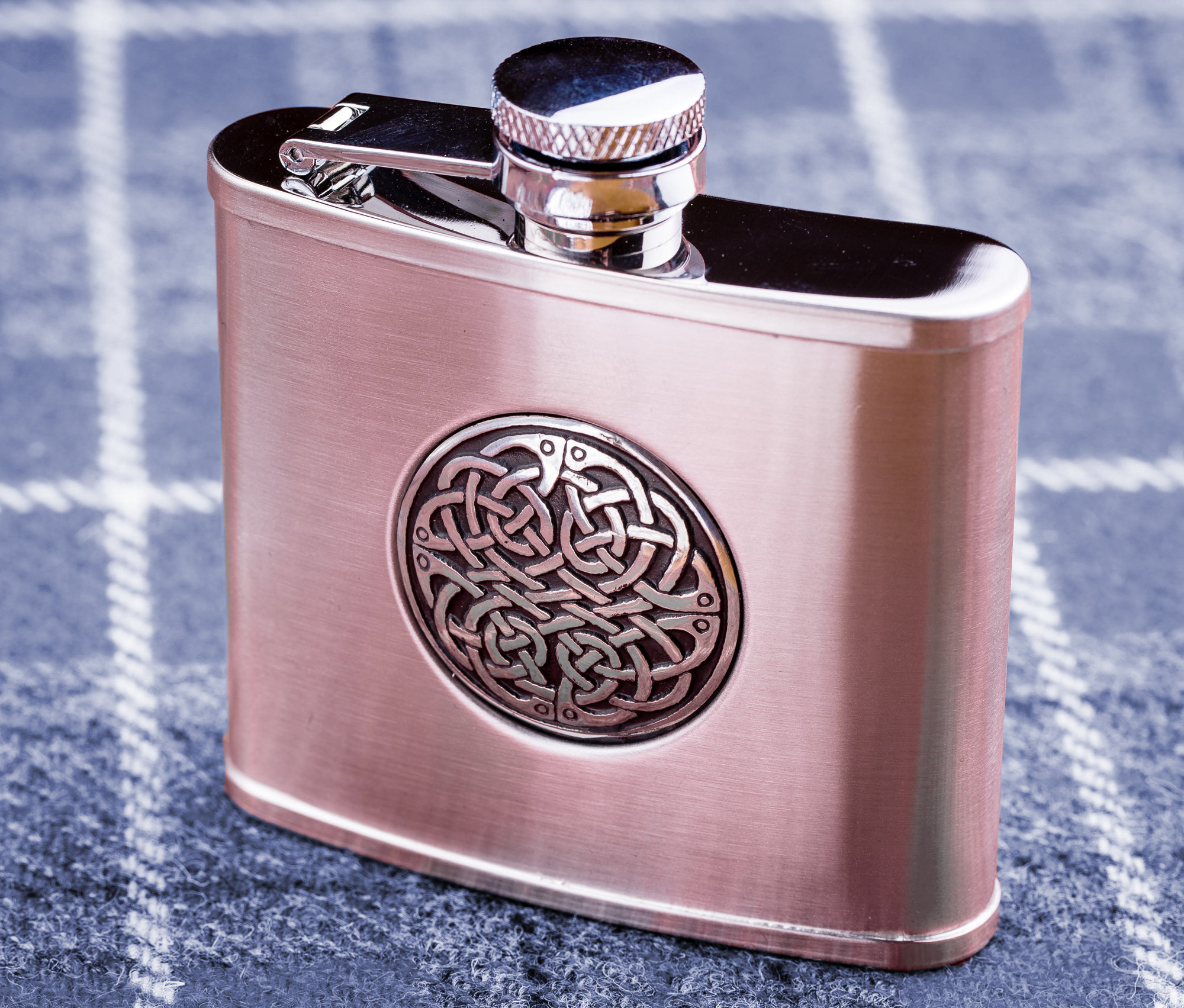 4oz Celtic Weave Stainless Steel Hip Flask With Captive Top in - Etsy UK