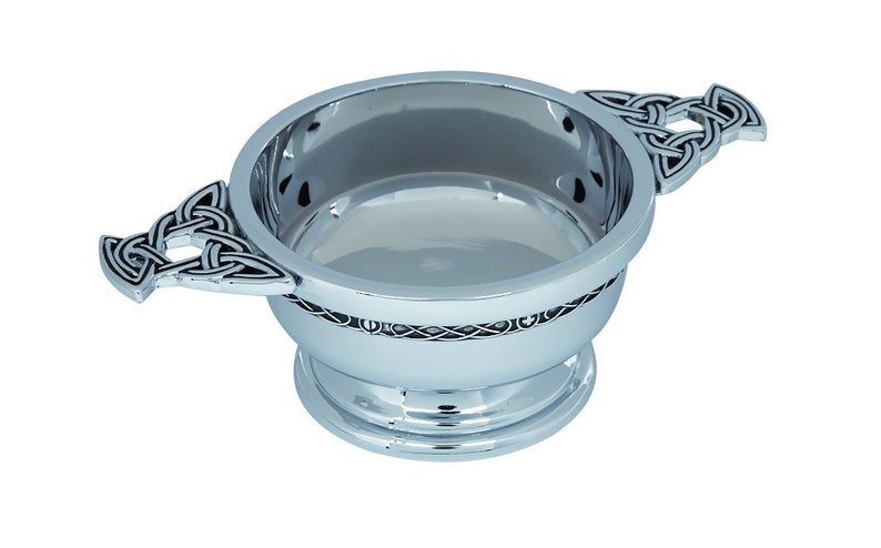 Celtic Band Chrome Plated Quaich Finest Handmade Plated | Etsy