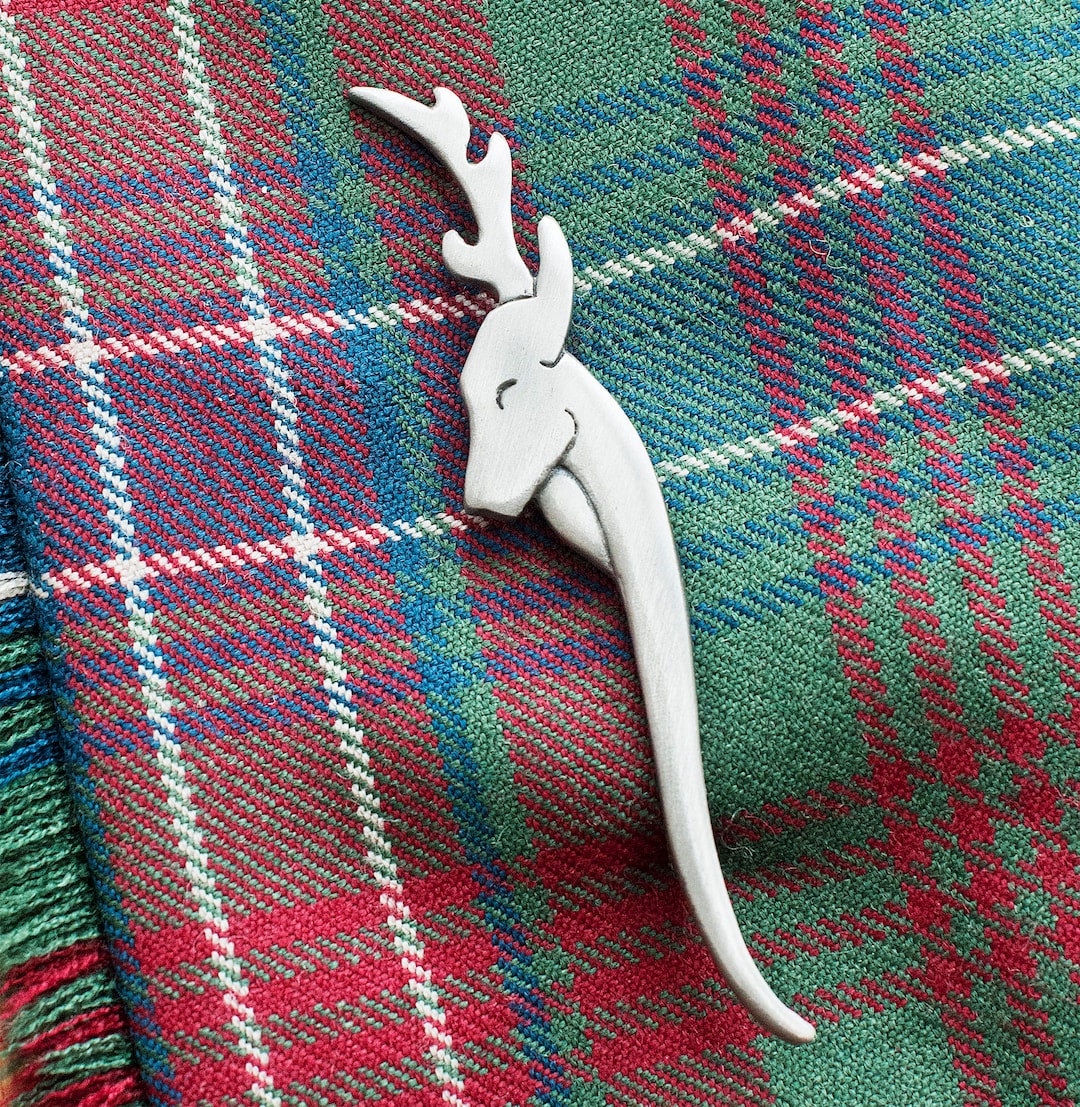 Stag Head Kilt Pin | Scottish Kilt Pin | Antler Kilt Pin | Stag Kilt ...