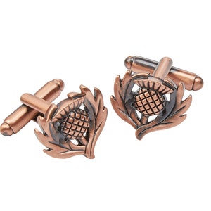 Traditional Thistle Cufflinks Letterbox Gift Kilt Accessory Men's ...