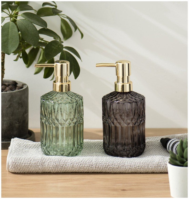 Luxury Glass Soap Dispenser Bottle Glass Hand Soap Gel - Etsy