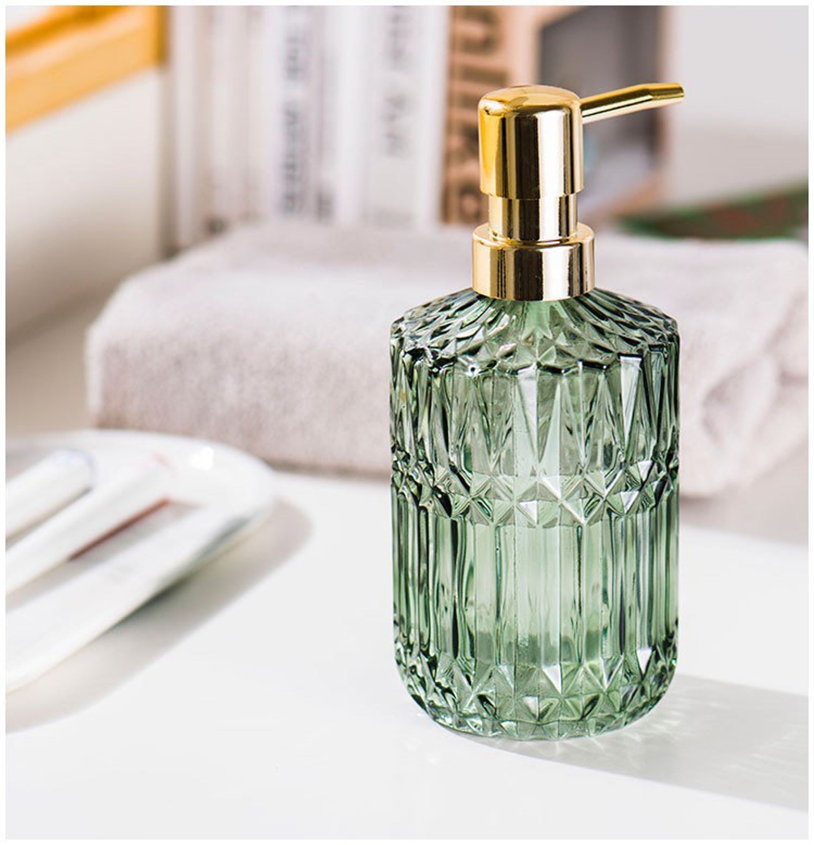 Luxury Glass Soap Dispenser Bottle Glass Hand Soap Gel - Etsy