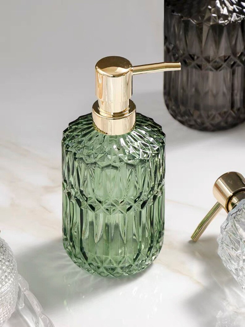 Luxury Glass Soap Dispenser Bottle Glass Hand Soap Gel - Etsy