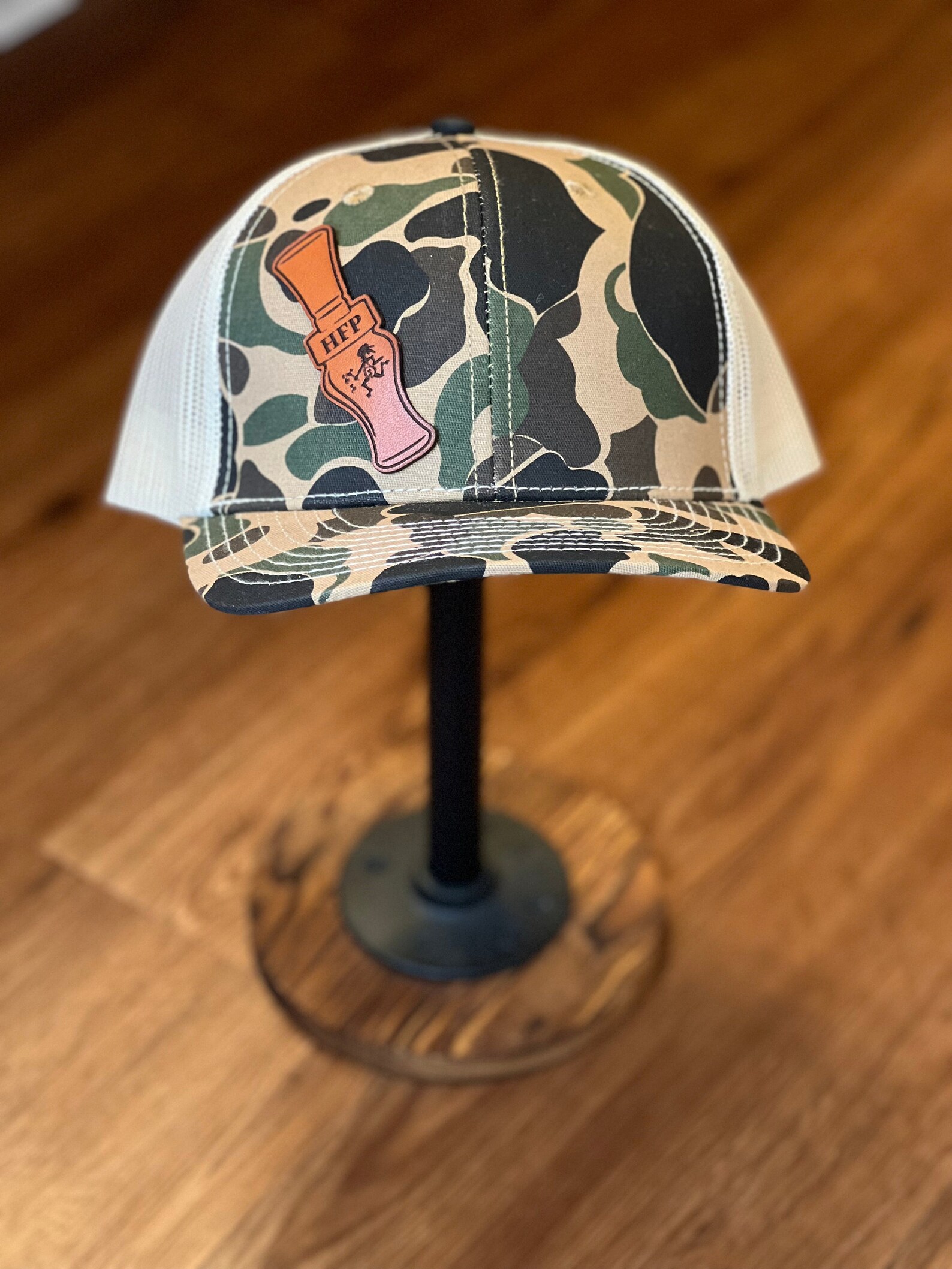 Hunt Fish Panic HFP Duck Call Leather Patch Hat Version 2 - Etsy