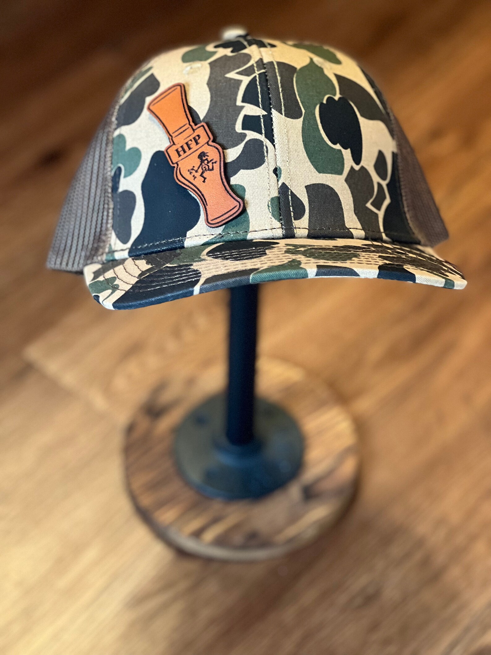 Hunt Fish Panic HFP Duck Call Leather Patch Hat Version 2 - Etsy